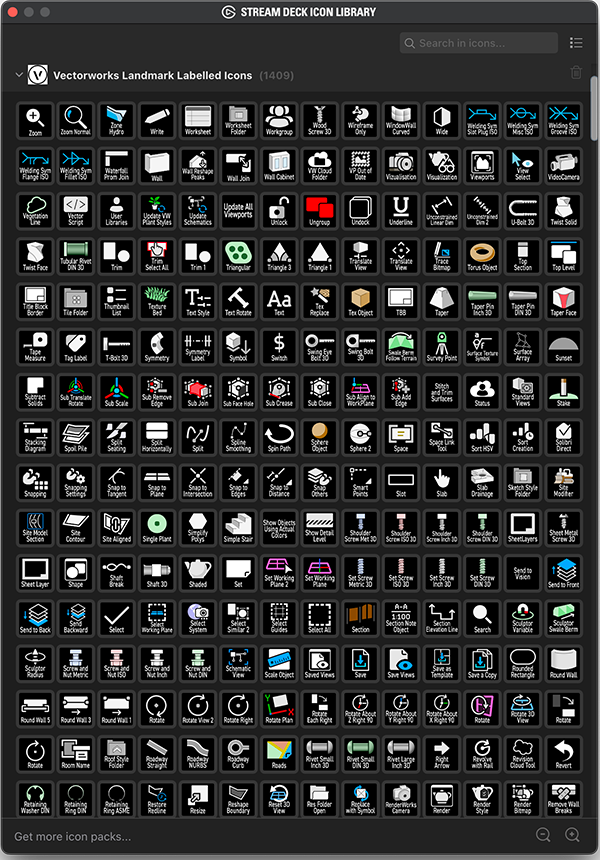 Vectorworks Landmark Pro Stream Deck — sideshowfx