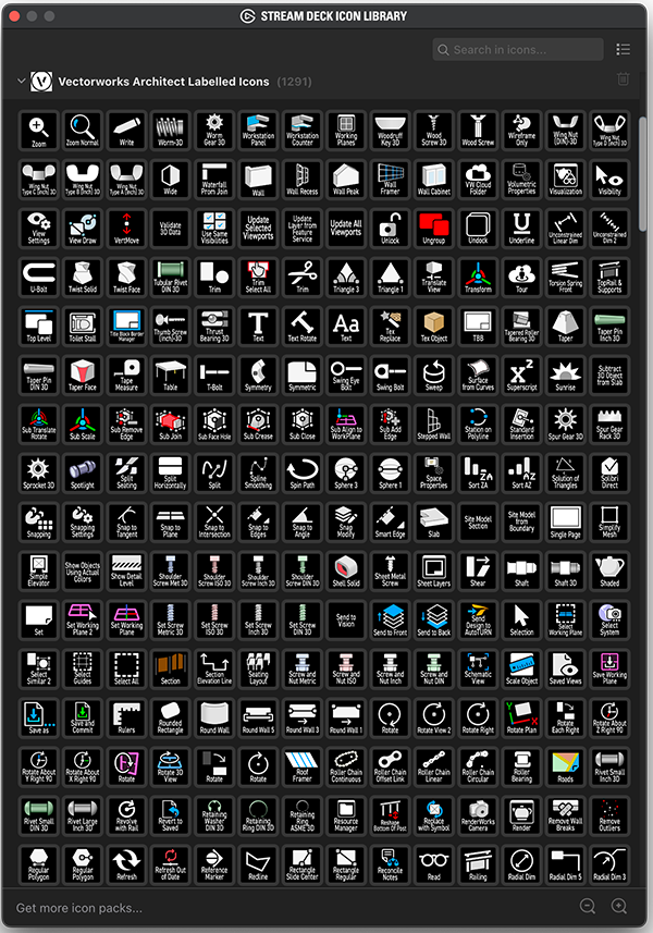 Vectorworks Architect Pro Stream Deck — sideshowfx