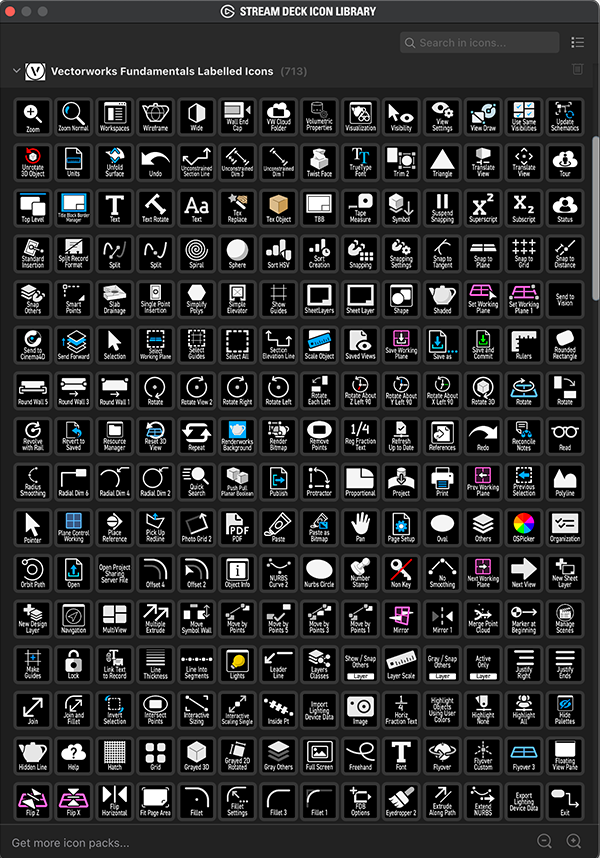Vectorworks Fundamentals Pro Stream Deck — sideshowfx