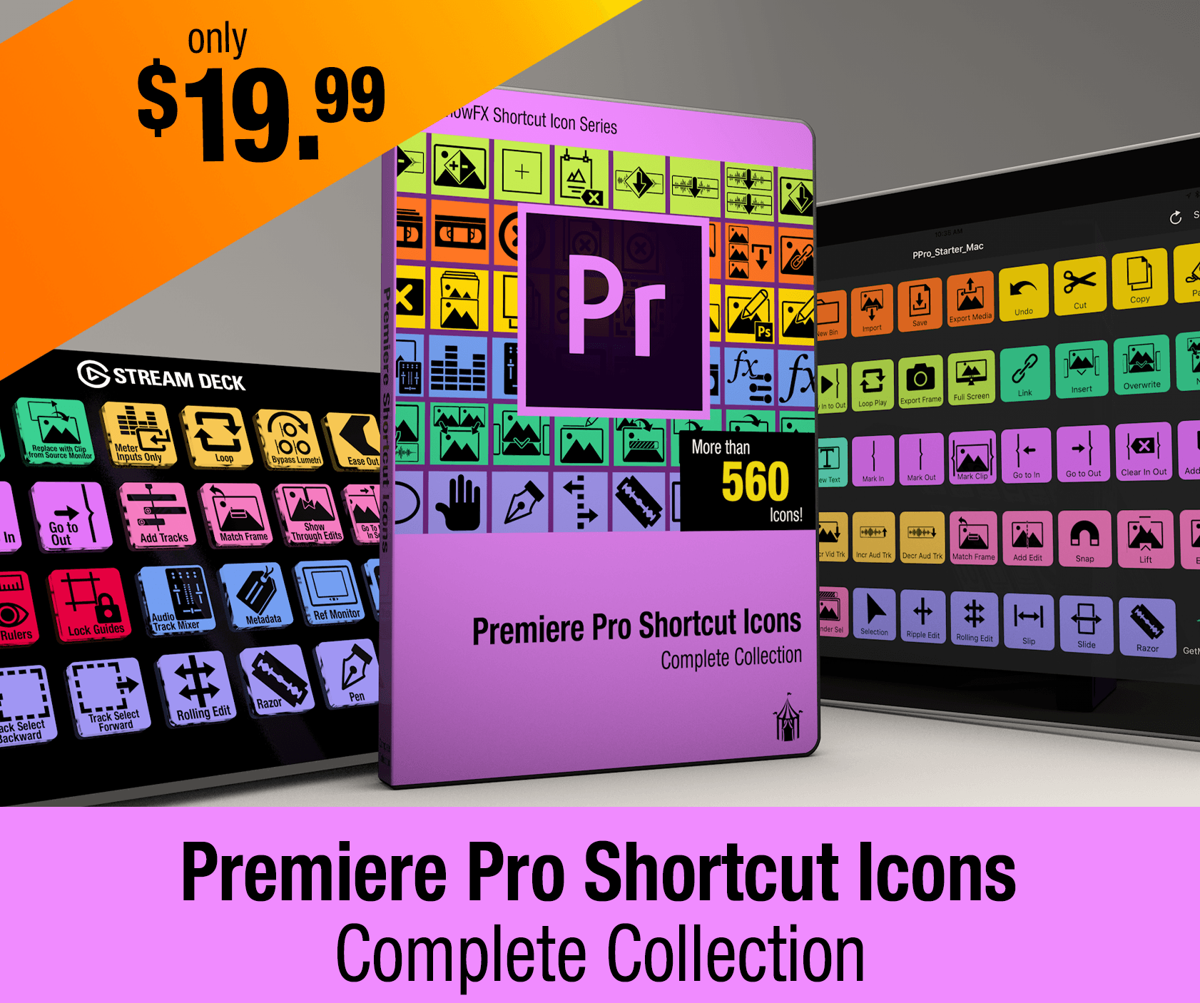 Premiere Pro Shortcut Icons Essential Collection — sideshowfx
