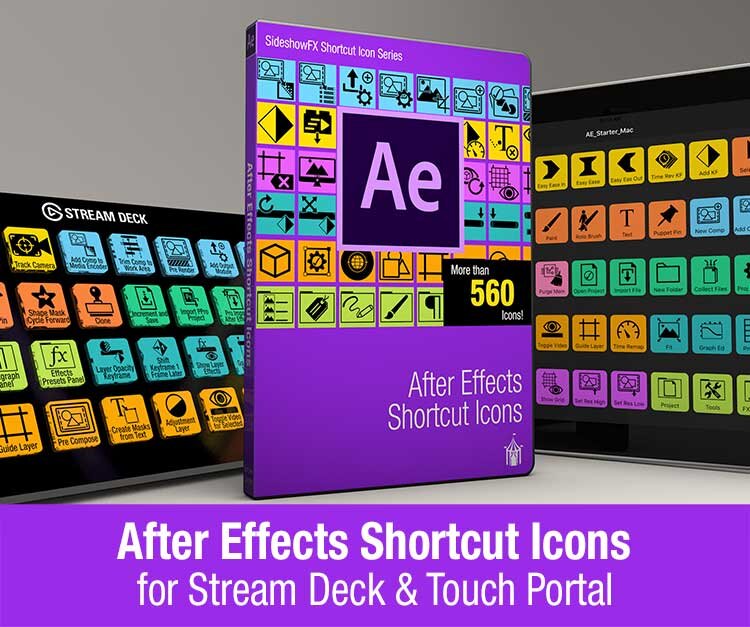 Adobe After Effects shortcut icons for Stream Deck and Touch Portal ...