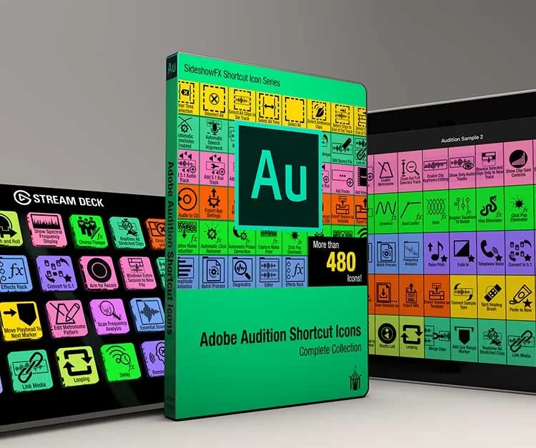 Adobe Audition Shortcut Icons Complete Collection | 480+ Icons — sideshowfx