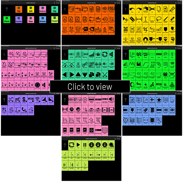 Adobe Audition Shortcut Icons Complete Collection | 480+ Icons — sideshowfx
