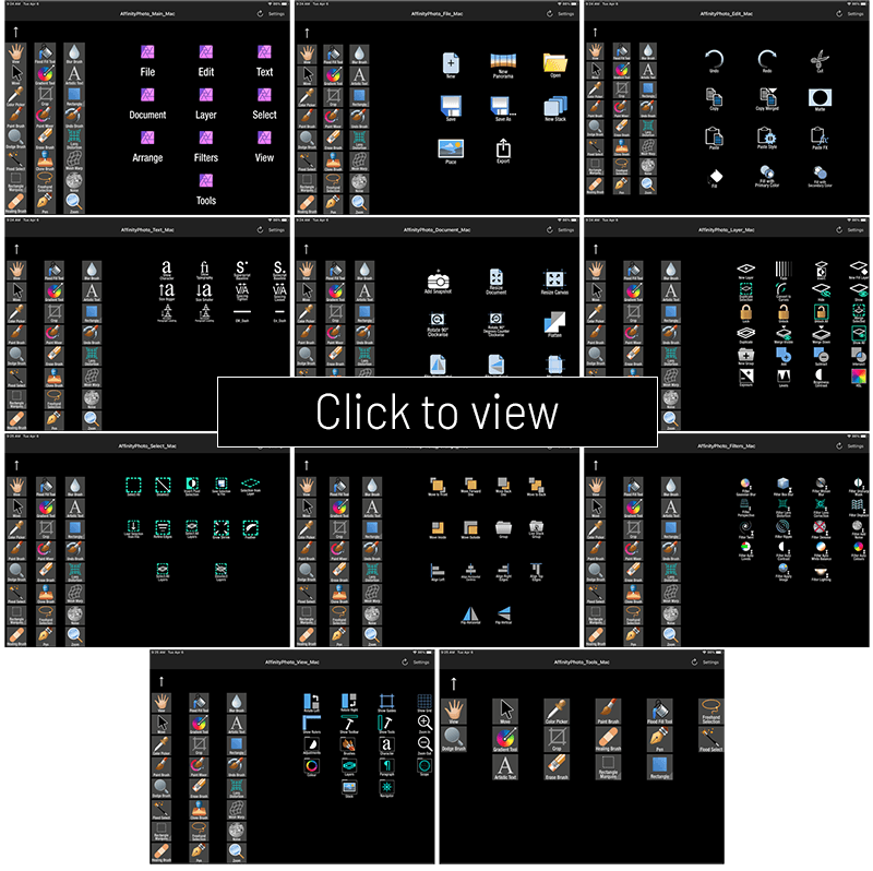 Get Affinity Photo Shortcut Icons Collection for $19.99 — sideshowfx