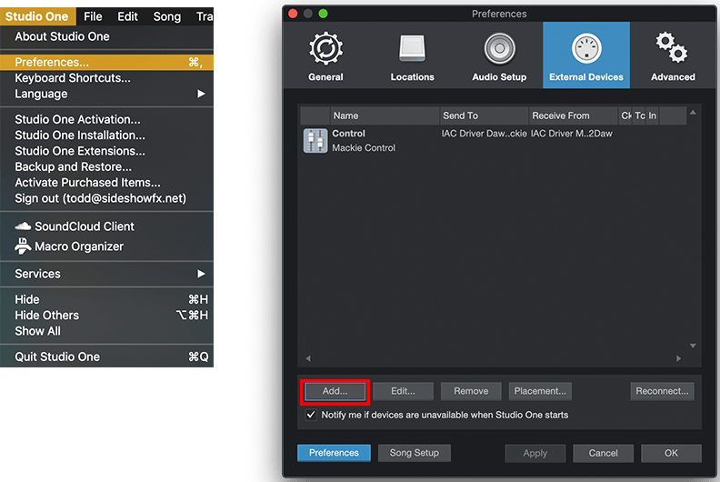 Studio One Pro SD Mac Install — sideshowfx