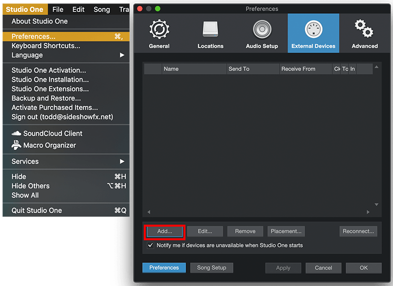 Studio One MC SD Mac Install — sideshowfx
