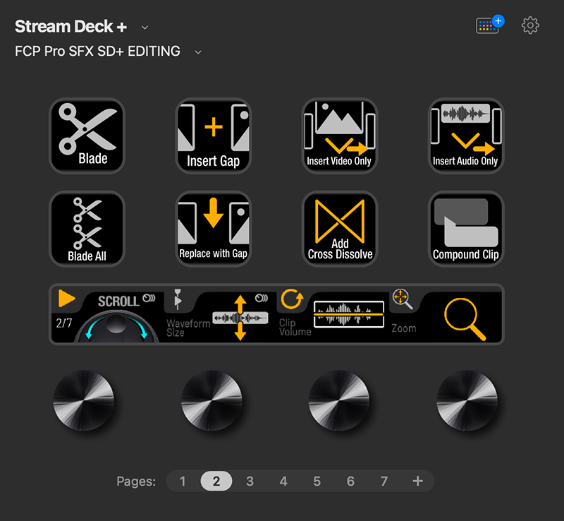 Final Cut Pro Stream Deck Plus — sideshowfx