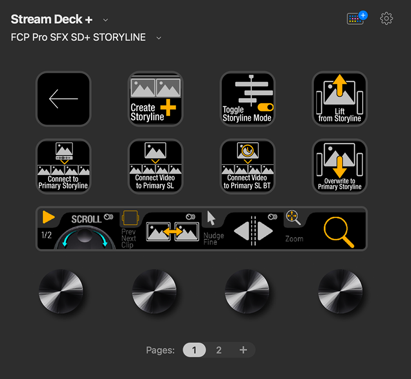 Final Cut Pro Stream Deck Plus — sideshowfx