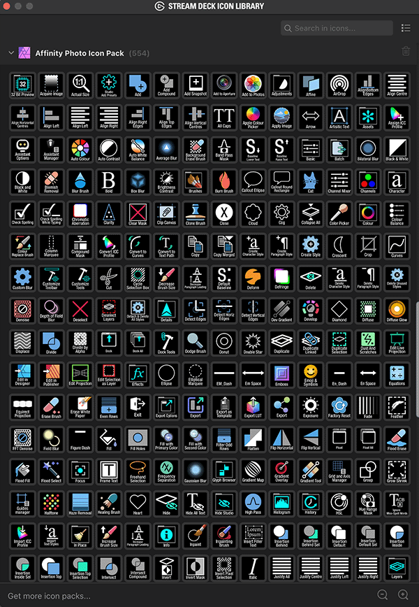 Get Affinity Photo Shortcut Icons Collection for $19.99 — sideshowfx