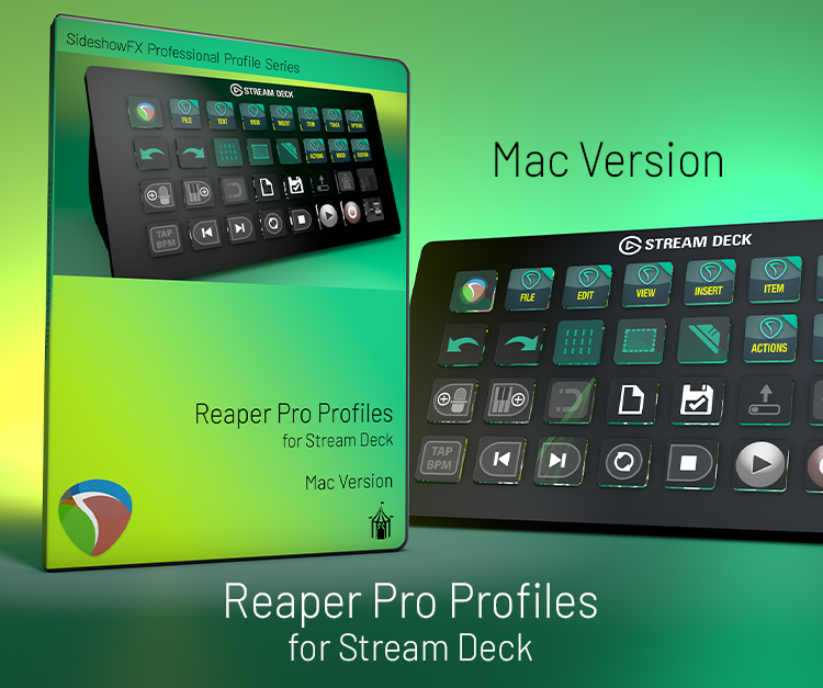 Reaper Pro Profiles for Stream Deck Mac Version — sideshowfx