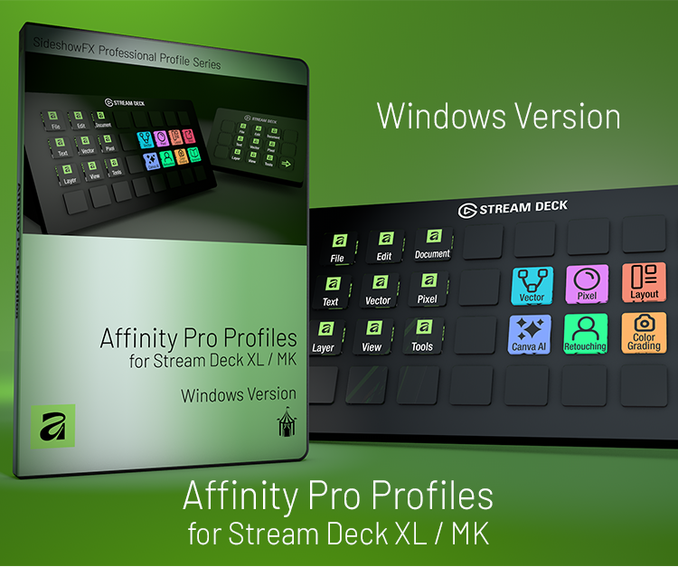Affinity Pro Profiles Stream Deck XL MK Win Purchase — sideshowfx