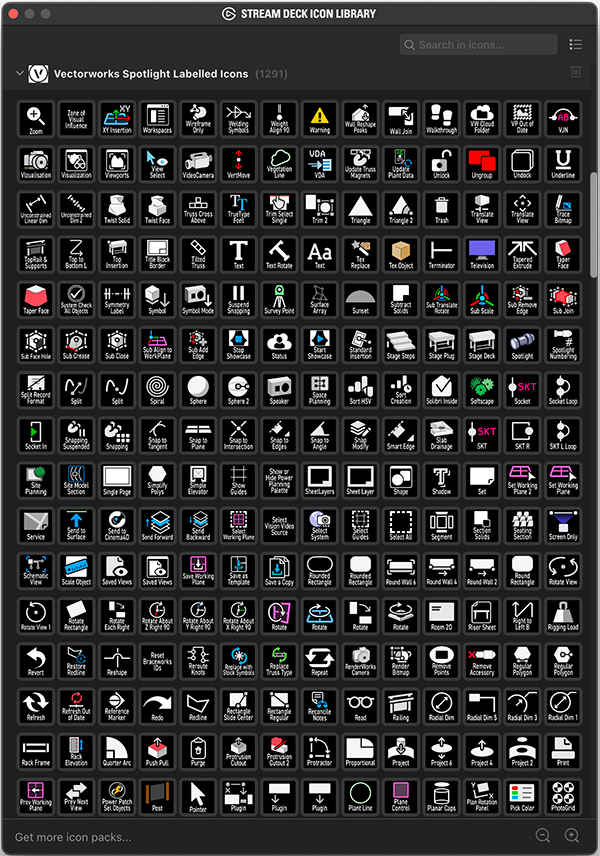 Vectorworks Spotlight Pro Stream Deck — sideshowfx