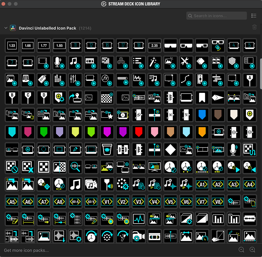Davinci Resolve Shortcut Icons Complete Collection — sideshowfx