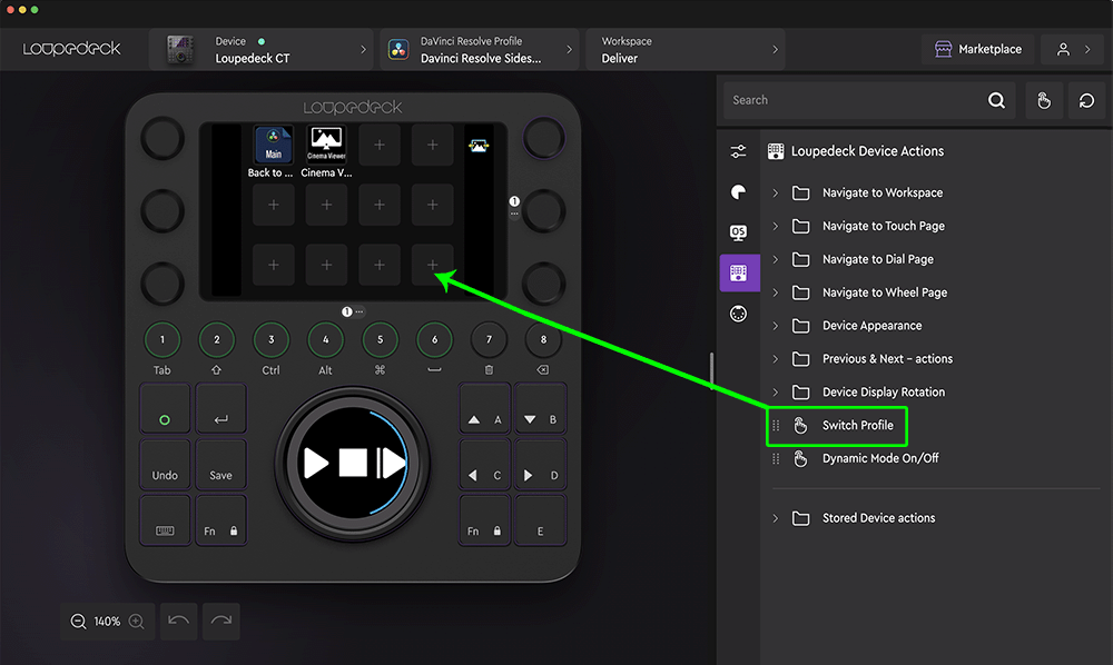 Switching Profiles - Loupedeck — sideshowfx