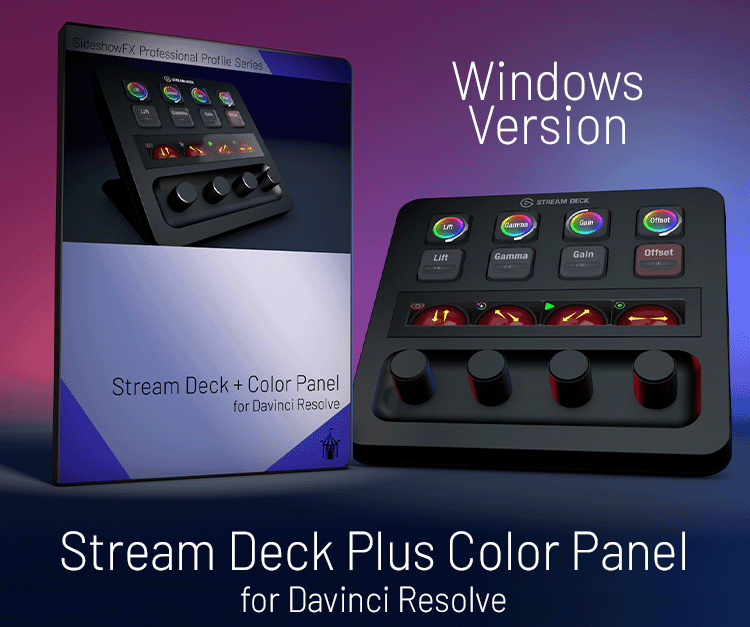 Davinci Resolve Color Panel Stream Deck Plus — sideshowfx