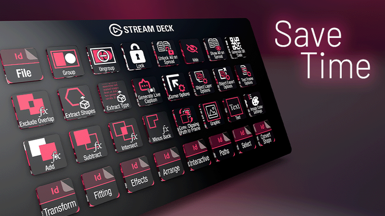 InDesign Pro Stream Deck — sideshowfx