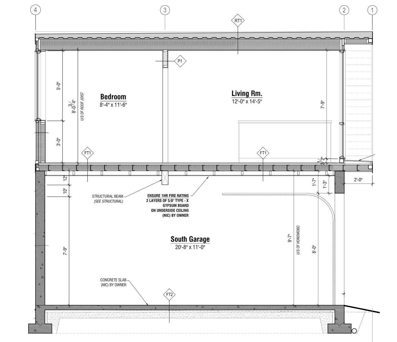 Garage Foundation Construction Drawing