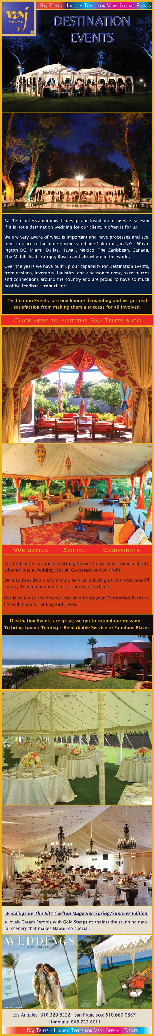 Raj Tents — Luxury Tent Rentals Los Angeles — Blog