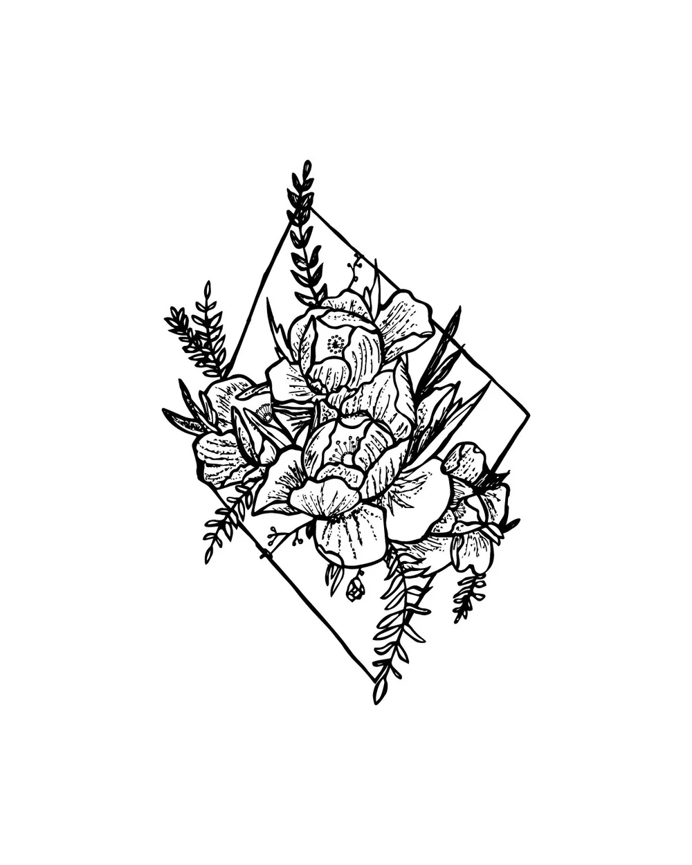 Rose Tattoo Outline Tumblr