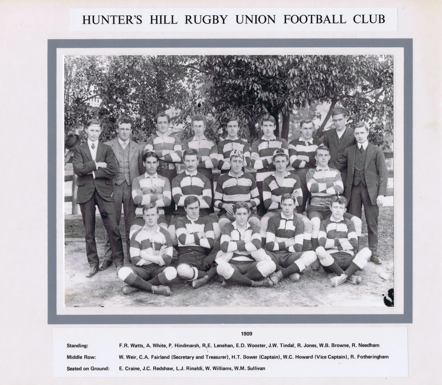 Honour Caps — Hunters Hill Rugby Union Football Club