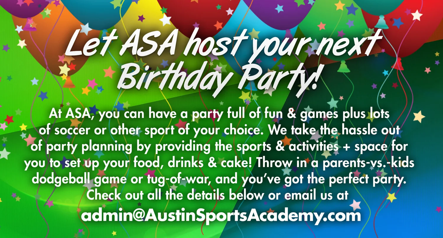 Parties & Field Rentals — Austin Sports Academy