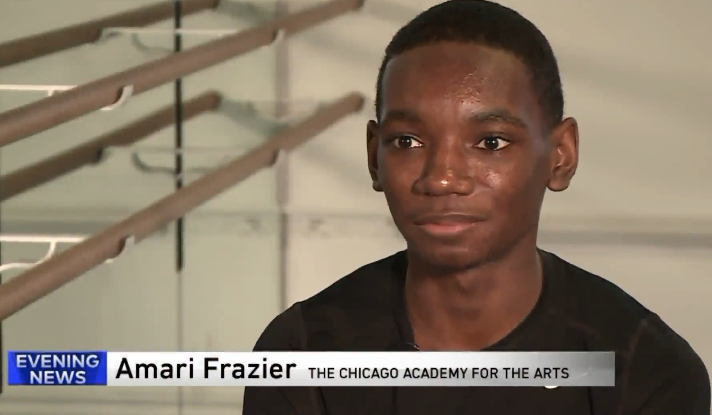 Amari Frazier (Dance '19) on WGN — The Chicago Academy for the Arts