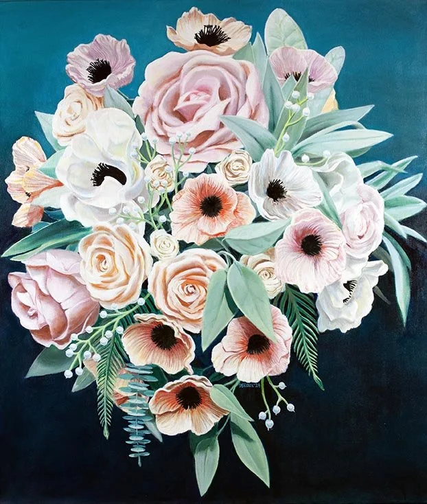 LARGE FLOWER PAINTINGS