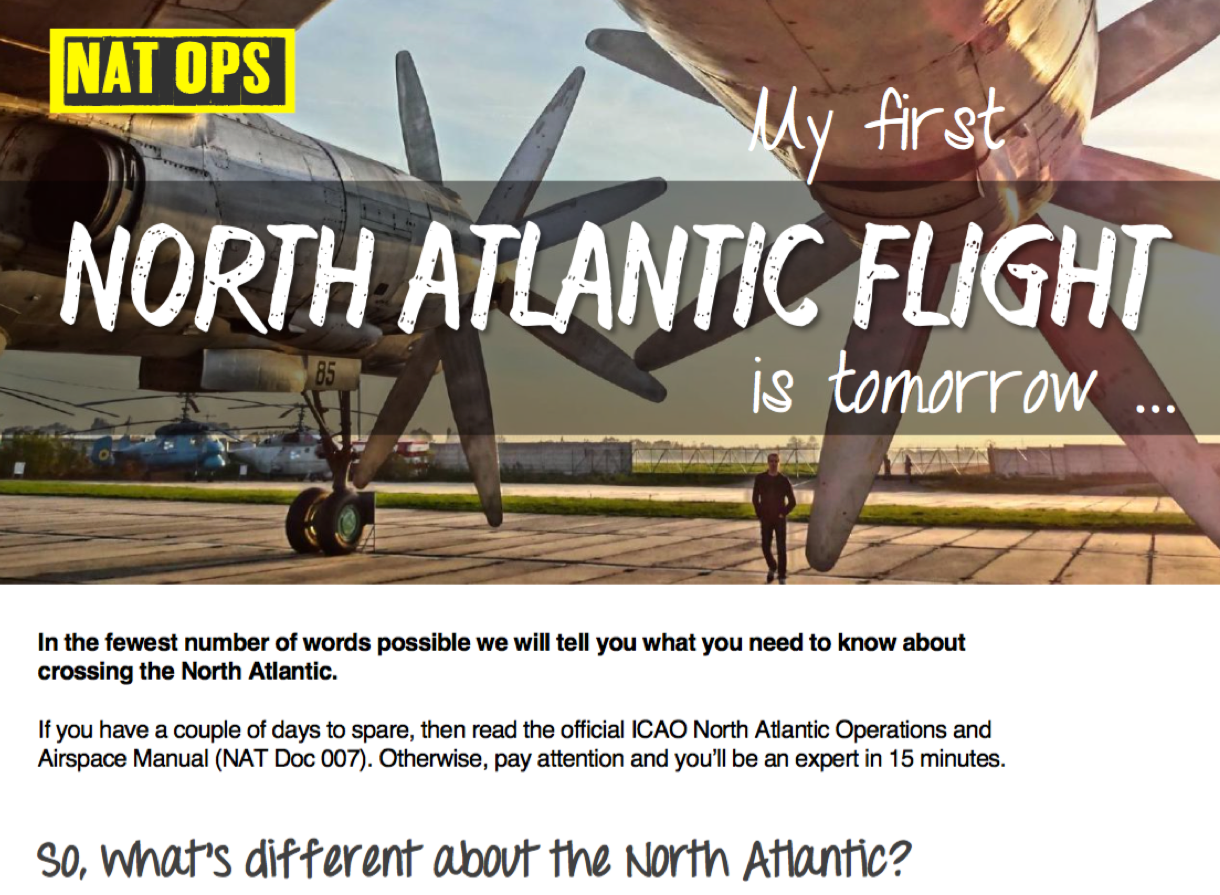NAT Ops Guide: My first North Atlantic Flight is tomorrow — The ...