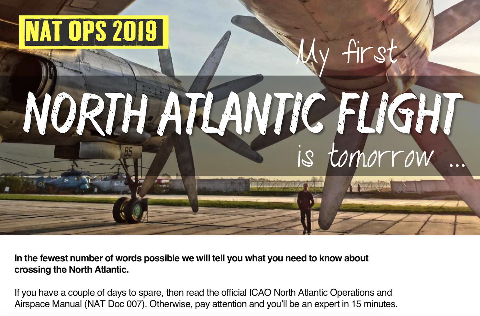 NAT Ops Guide 2019: My first North Atlantic Flight is tomorrow — The ...