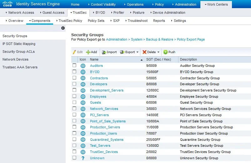 ISE 2.1 - TrustSec Overview and ISE Configuration — Networking fun