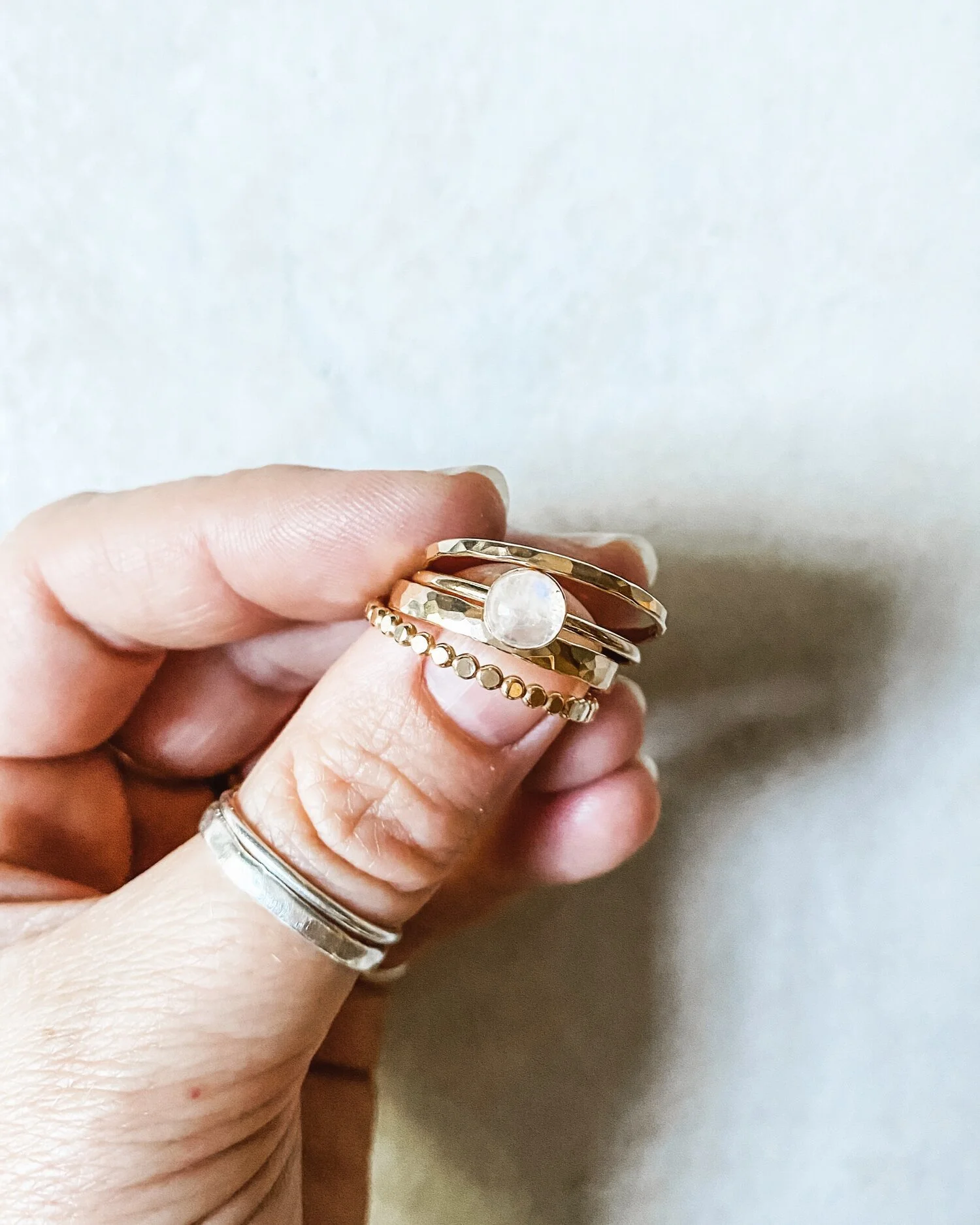 Hammered Stacking Ring — Bela Co.