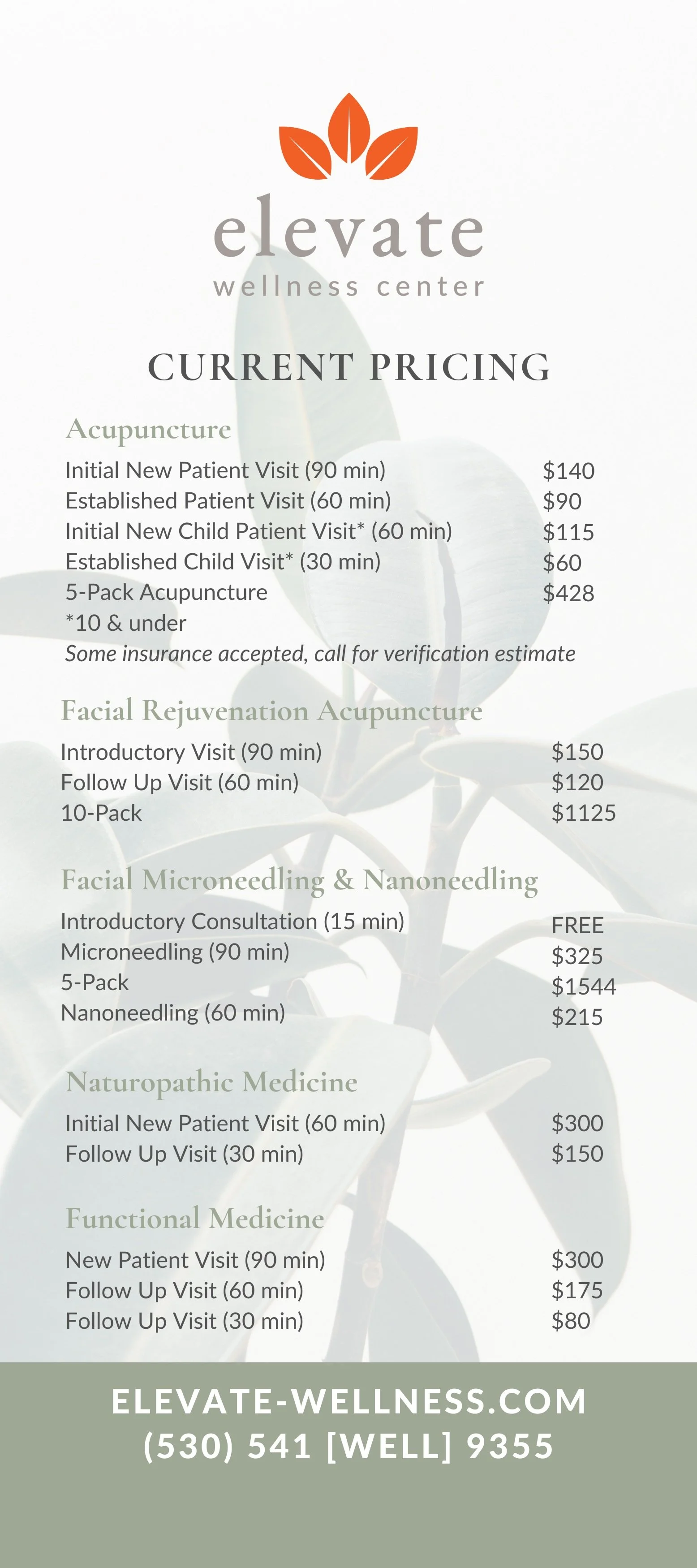 Elevate Wellness — Pricing