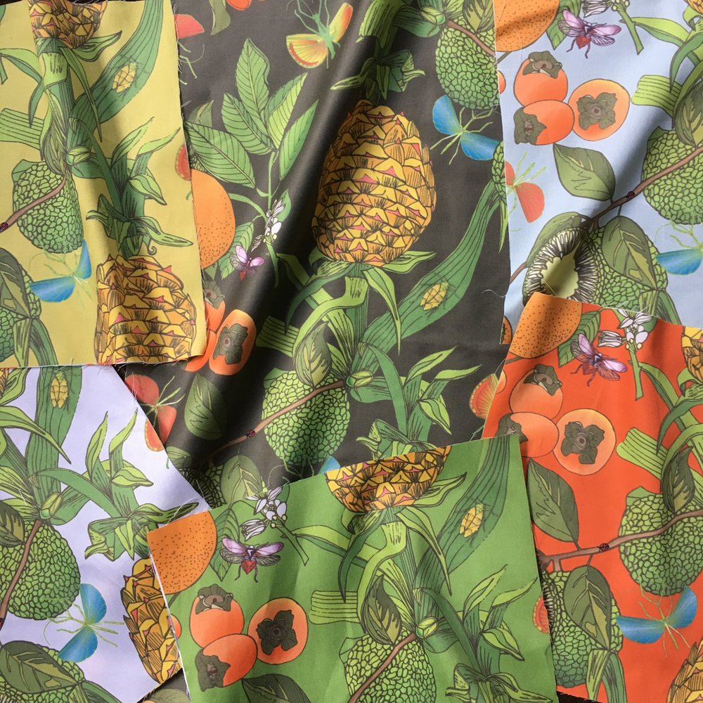 Pineapple Print Fabric