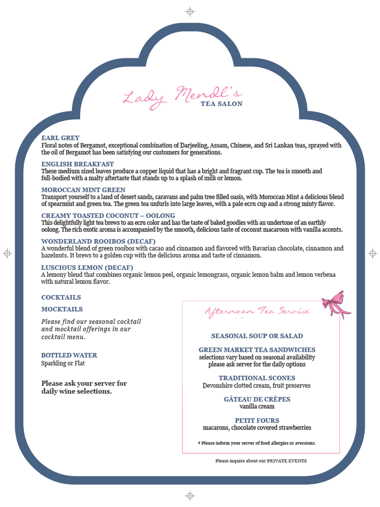 Lady Mendl's Menu