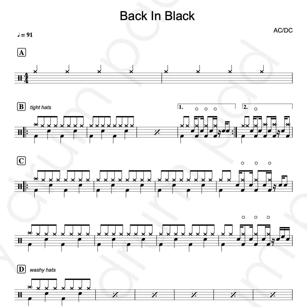 AC/DC - Back In Black — ROSS COLLINS MUSIC