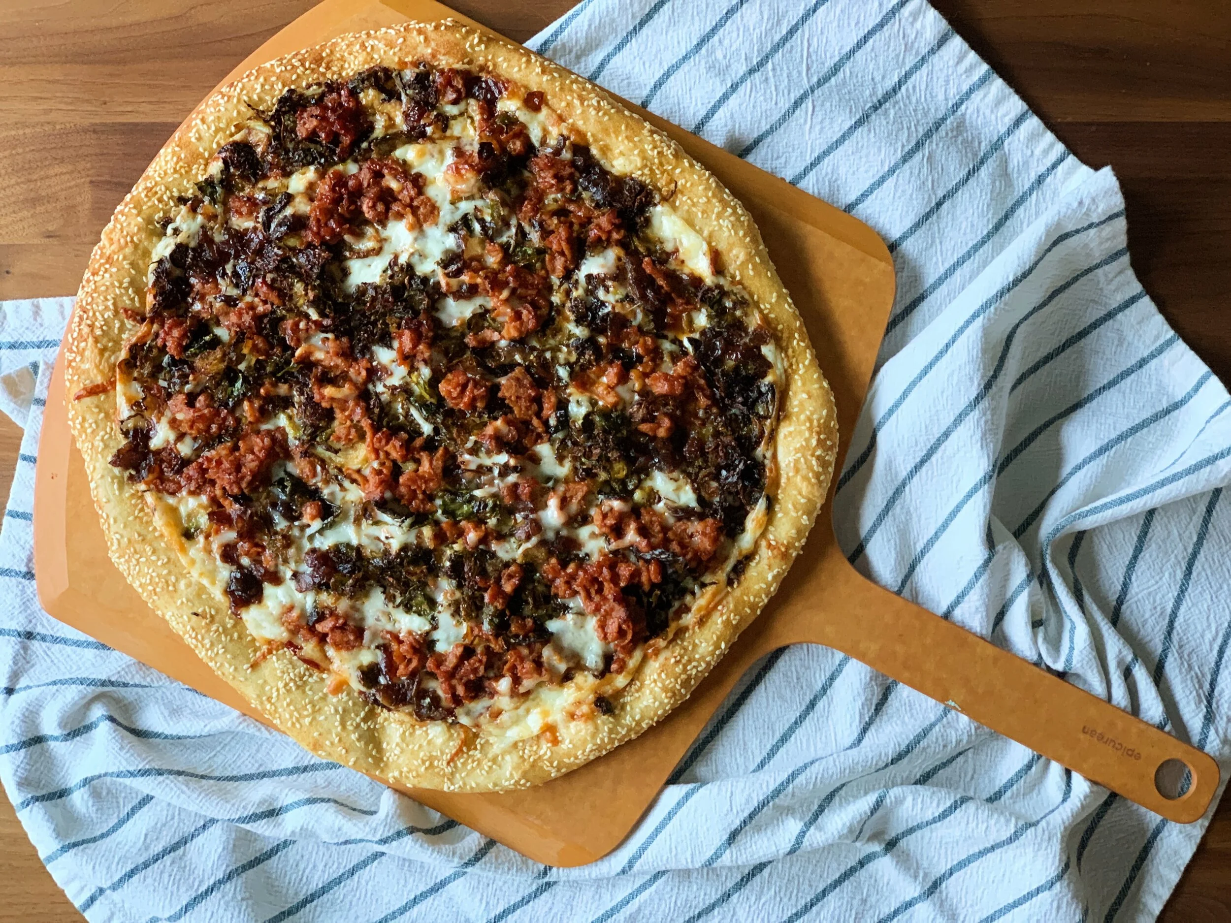 Veggie BBQ Pulled Pork & Brussel Sprouts Pizza (meat option) — Milford ...