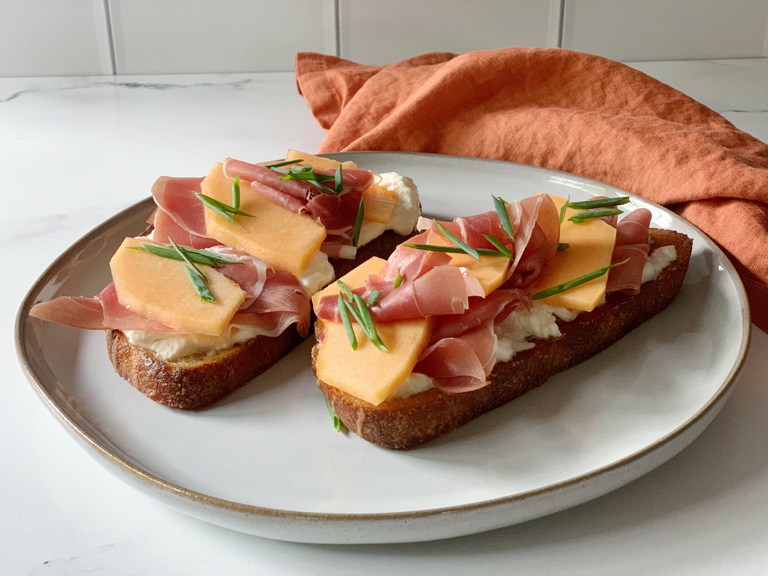 Cantaloupe & Prosciutto Toast — Milford Kitchen