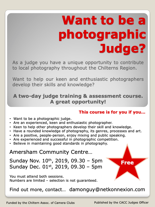 Would you like to become a Photographic Judge? — Ealing and Hampshire ...