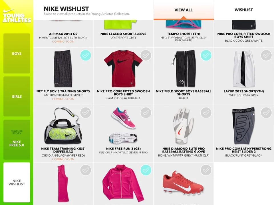 Nike Product Range