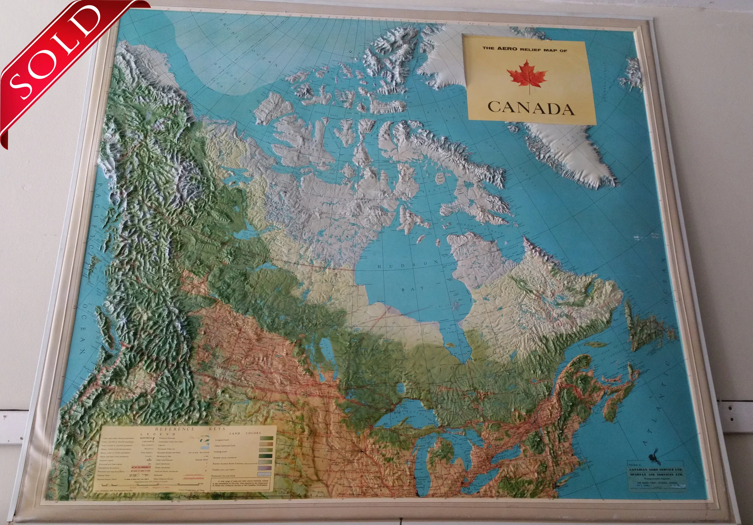 Canada Relief Map — Old-Fashioned Restoration