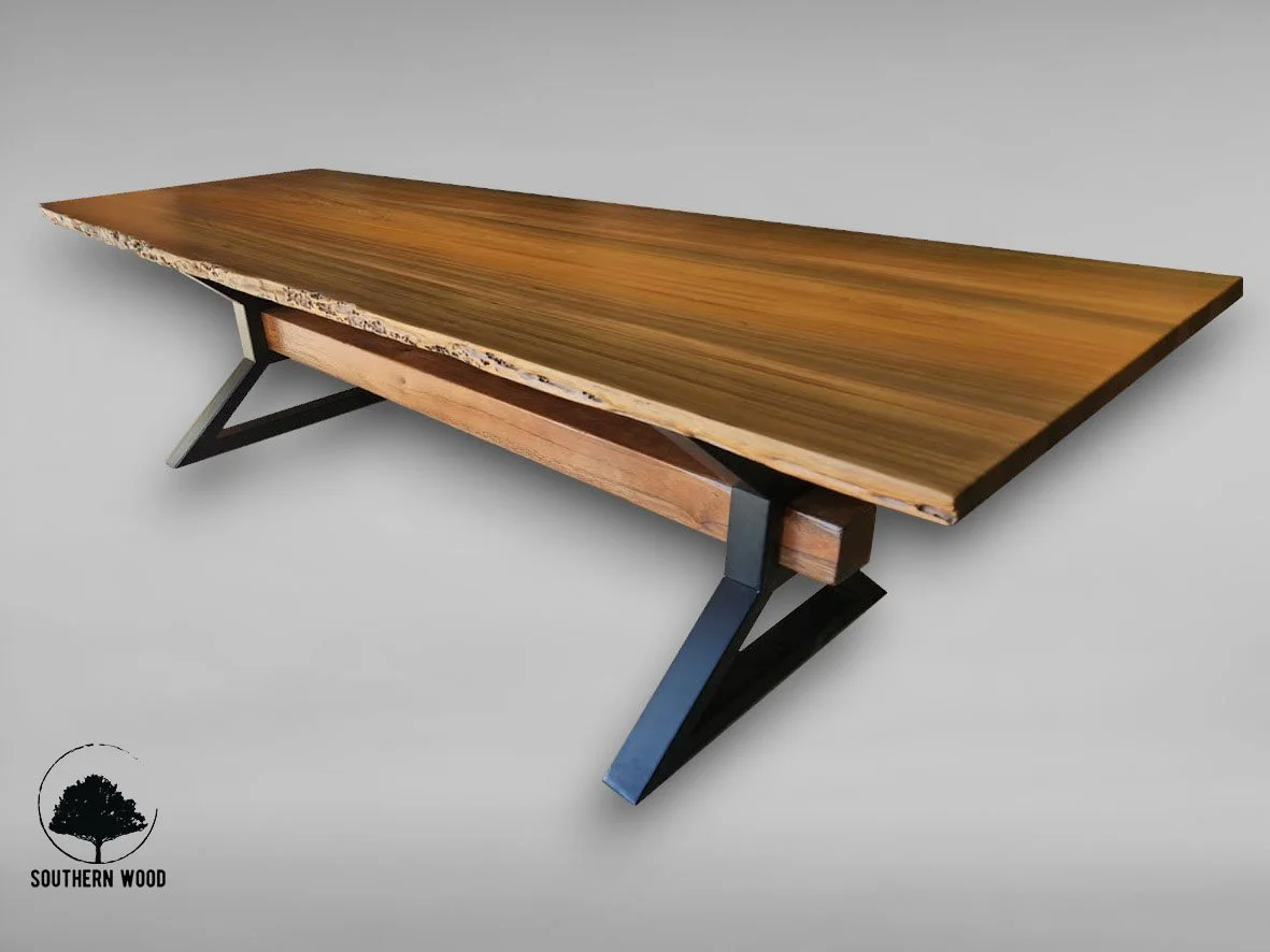 custom live edge dining table, wood slab, reclaimed mantel, sinker ...