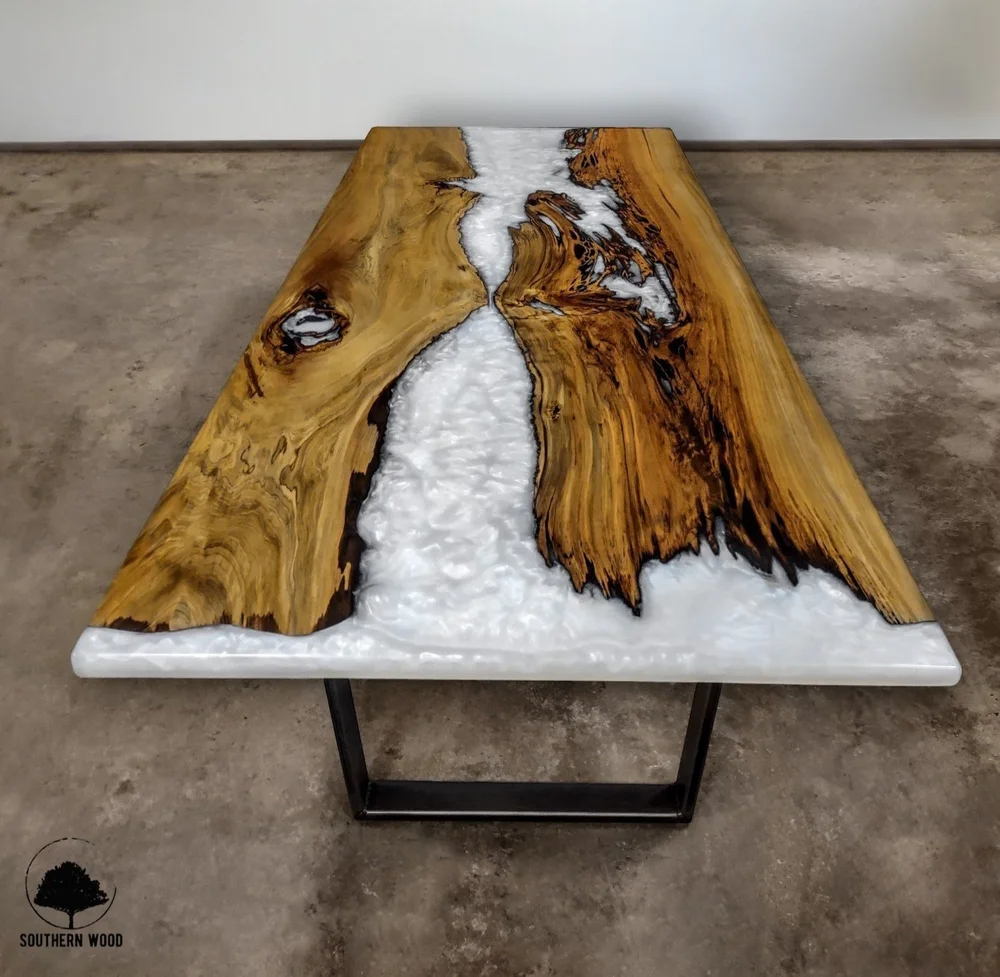 custom live edge wood tables, mantels, and furniture