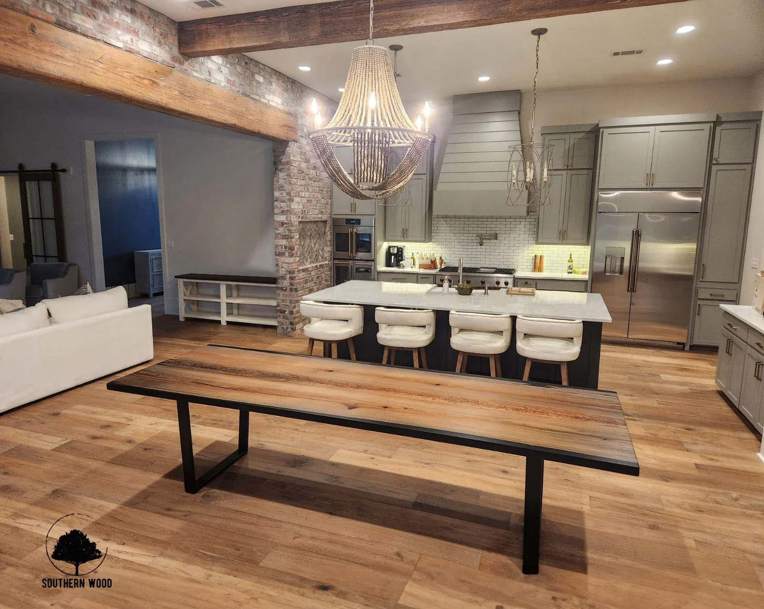custom live edge dining table, wood slab, reclaimed mantel, sinker ...