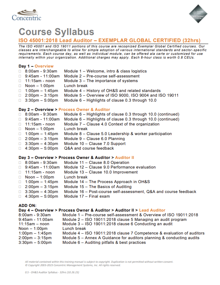 ISO 45001:2018 Quick Reference Guide | Concentric Global