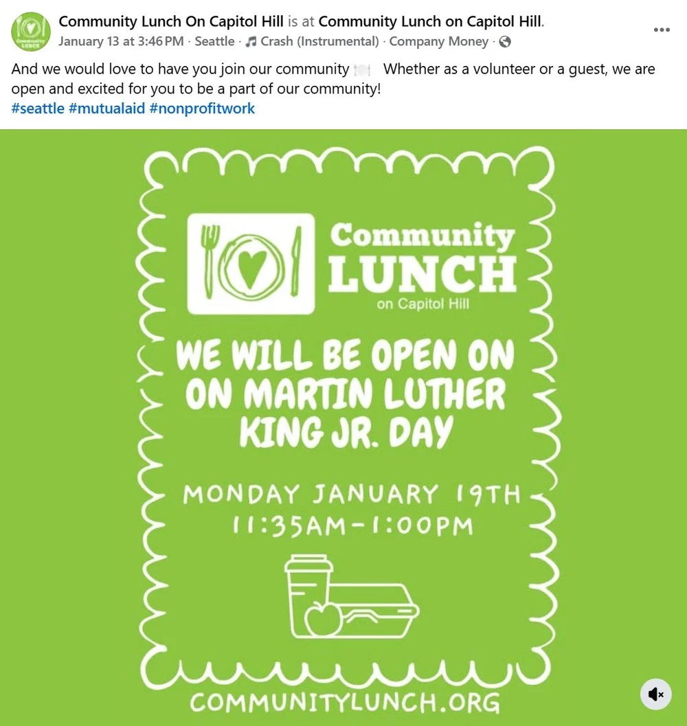 Through The Years — Community Lunch on Capitol Hill