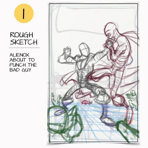 Drawing Alienox Cover - Part 2 — Harold George