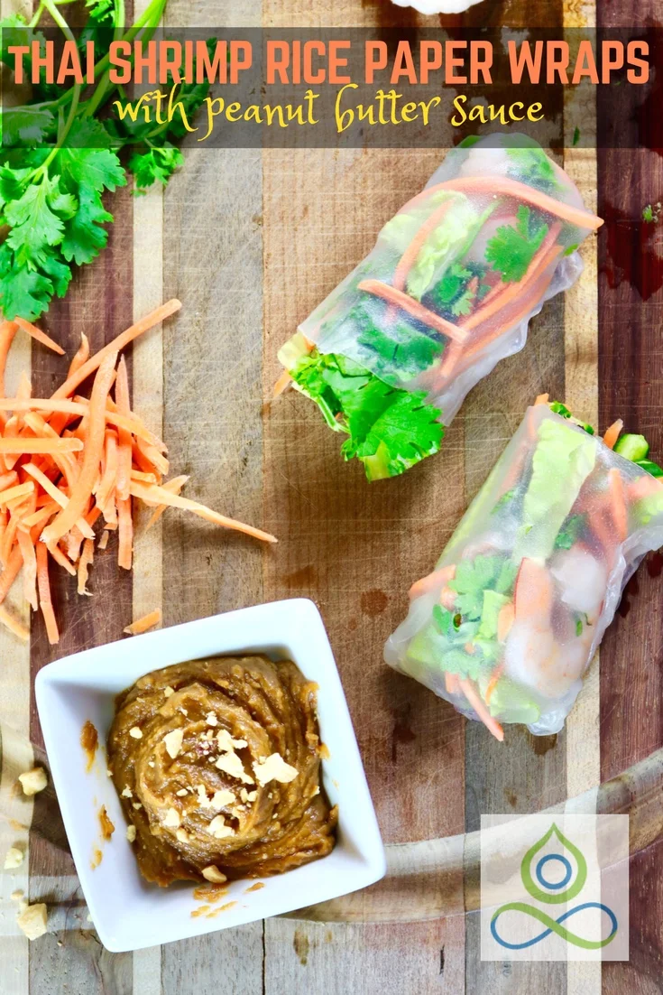 Easy Thai Shrimp Rice Paper Wraps with Peanut Butter Dipping Sauce ...