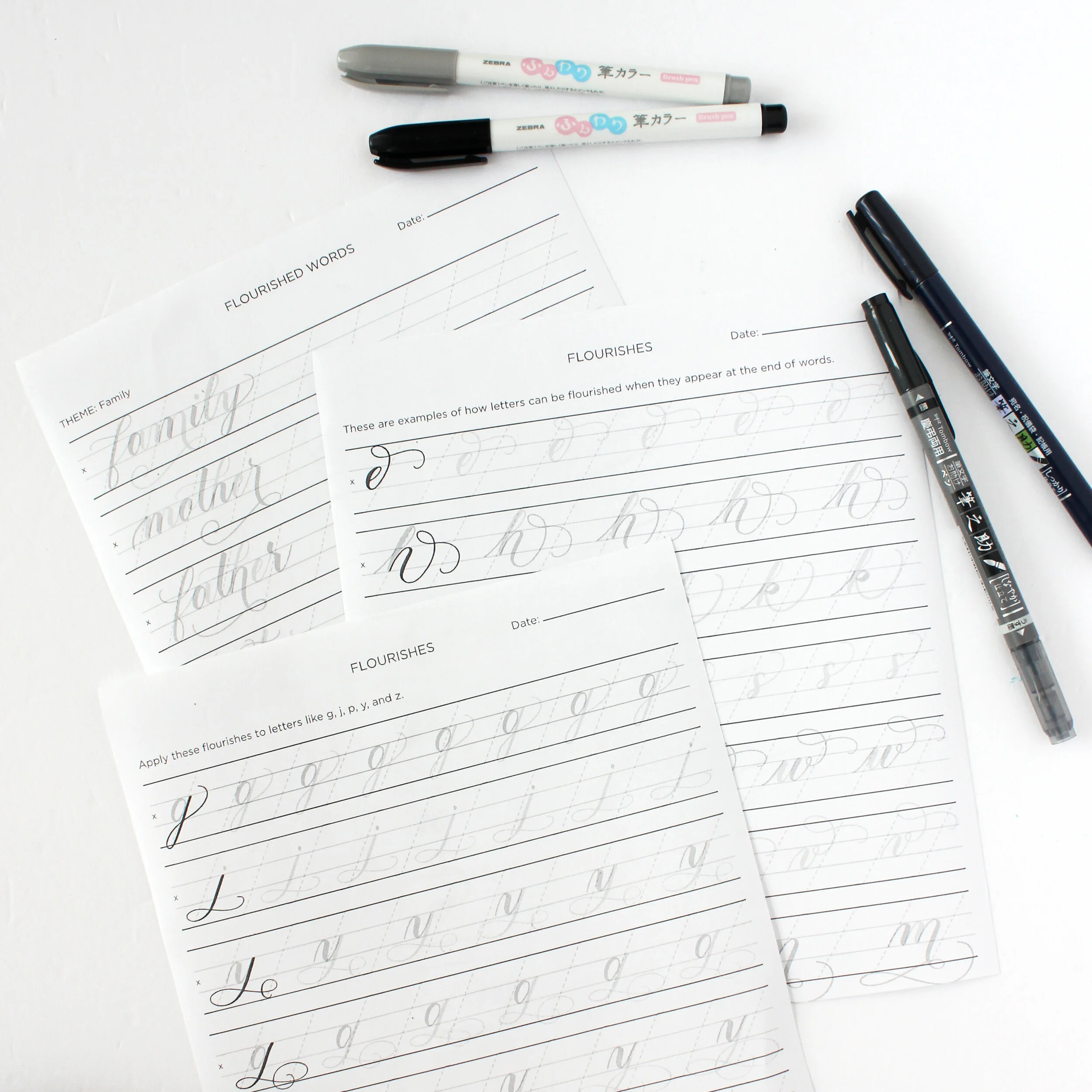 Brush Pen Lettering Practice Book — Grace Song Calligraphy