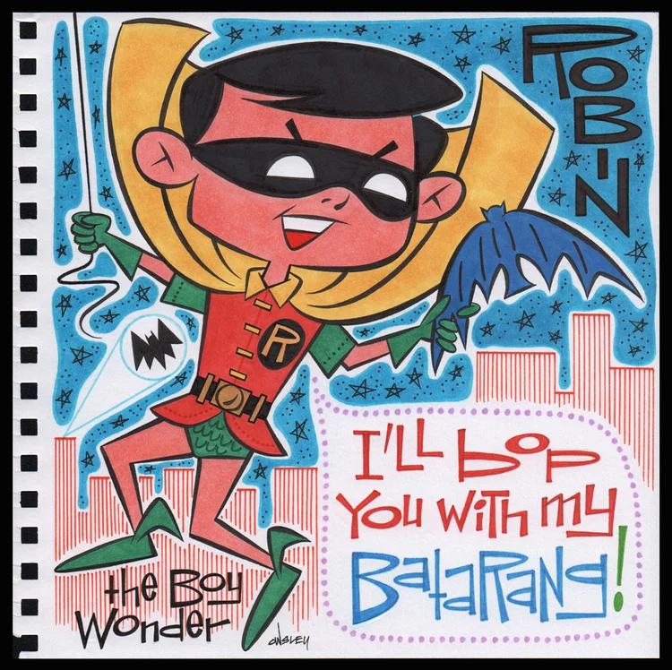 Burt Ward Robin Drawing
