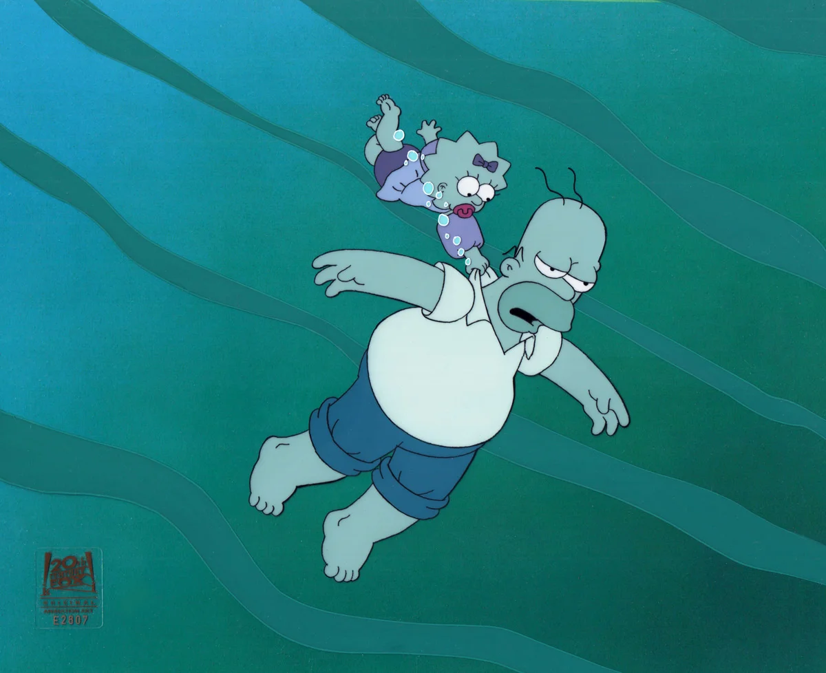Comic Mint Animation Art The Simpsons Hello Gutter Hello Fadder 1999